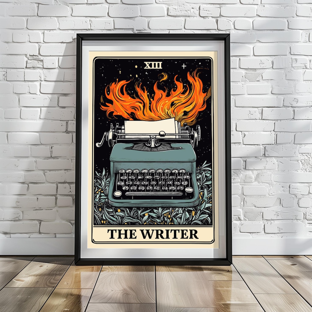 The Writer - Tarot Card Poster Print, Posters for Writers, Typewriter ...