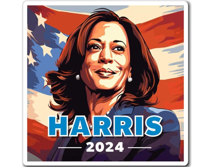 Kamala Harris for President 2024 Round Vinyl Bumper Stickers - Etsy