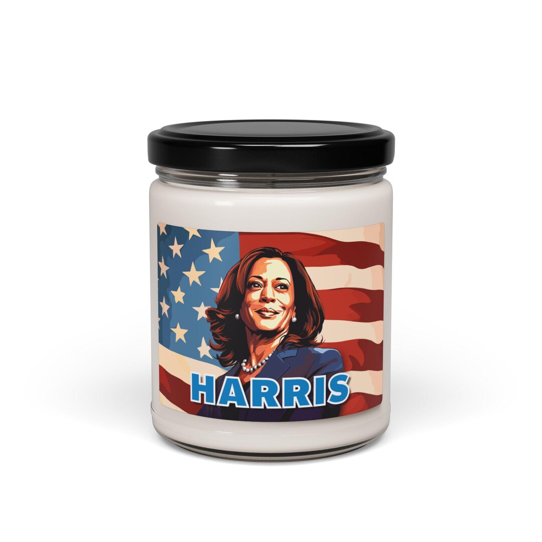 Kamala Harris Candle 9oz Soy Scented Candle With American Flag Design ...