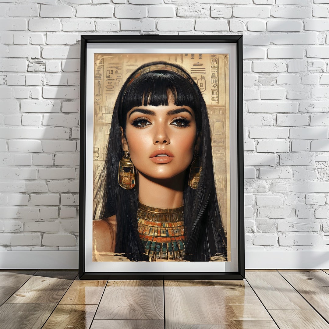 Gen Z Cleopatra Matte Vertical Poster Print, Egypt Queen Illustration ...