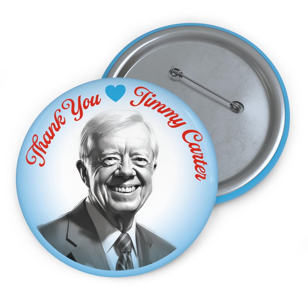 Jimmy Carter Pin, Political Button, President Illustration, Jimmy ...