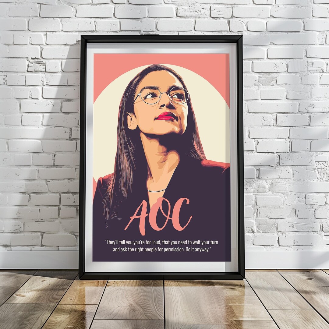Alexandria Ocasio-cortez Poster Print, AOC Illustration, Portrait of ...