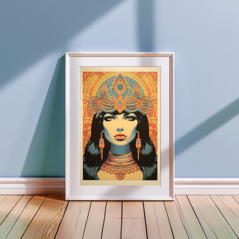 Cleopatra Wall Art, Egyptian Queen, Cleopatra Wall Decor, Egyptian ...