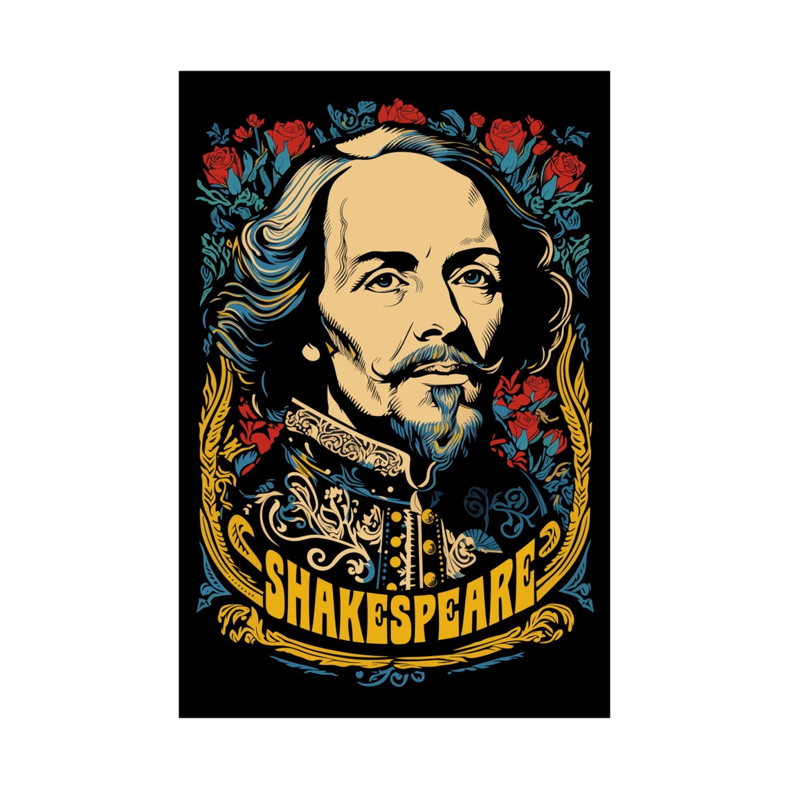 William Shakespeare Illustration Print - Etsy