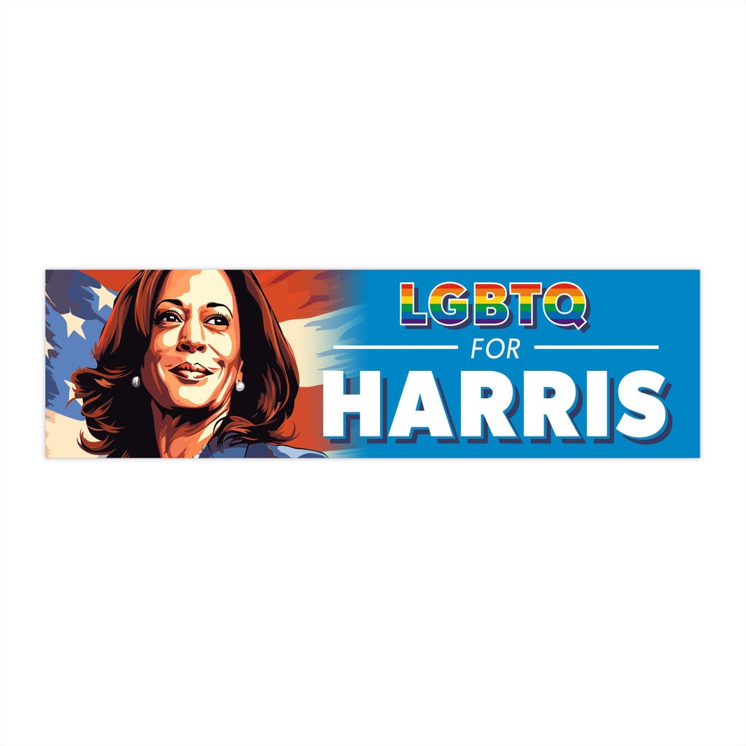 LGBTQ Voters for Kamala Harris Bumper Sticker - Show Your Support for ...