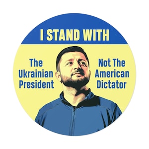 I Stand With the Ukrainian President Vinyl Bumper Sticker, Zelensky ...