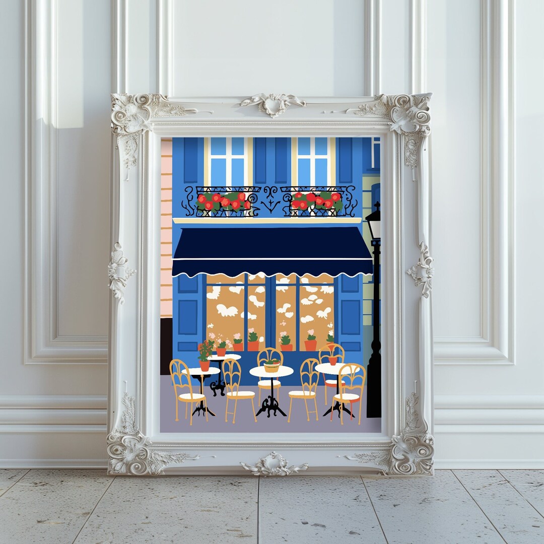 Parisian Bistro Poster Print - Etsy