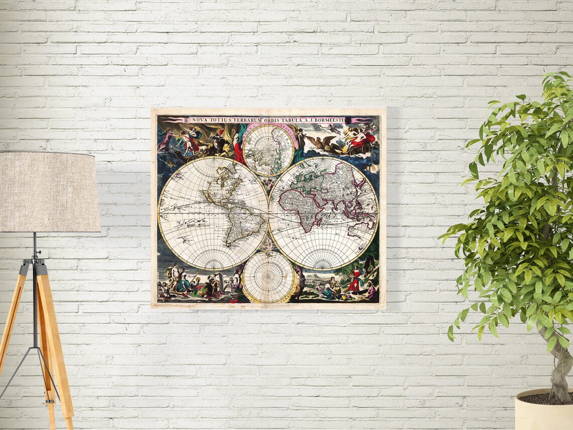 Printable Vintage Map, Anticue Wall Art,old Map,antique Maps,wall Art ...