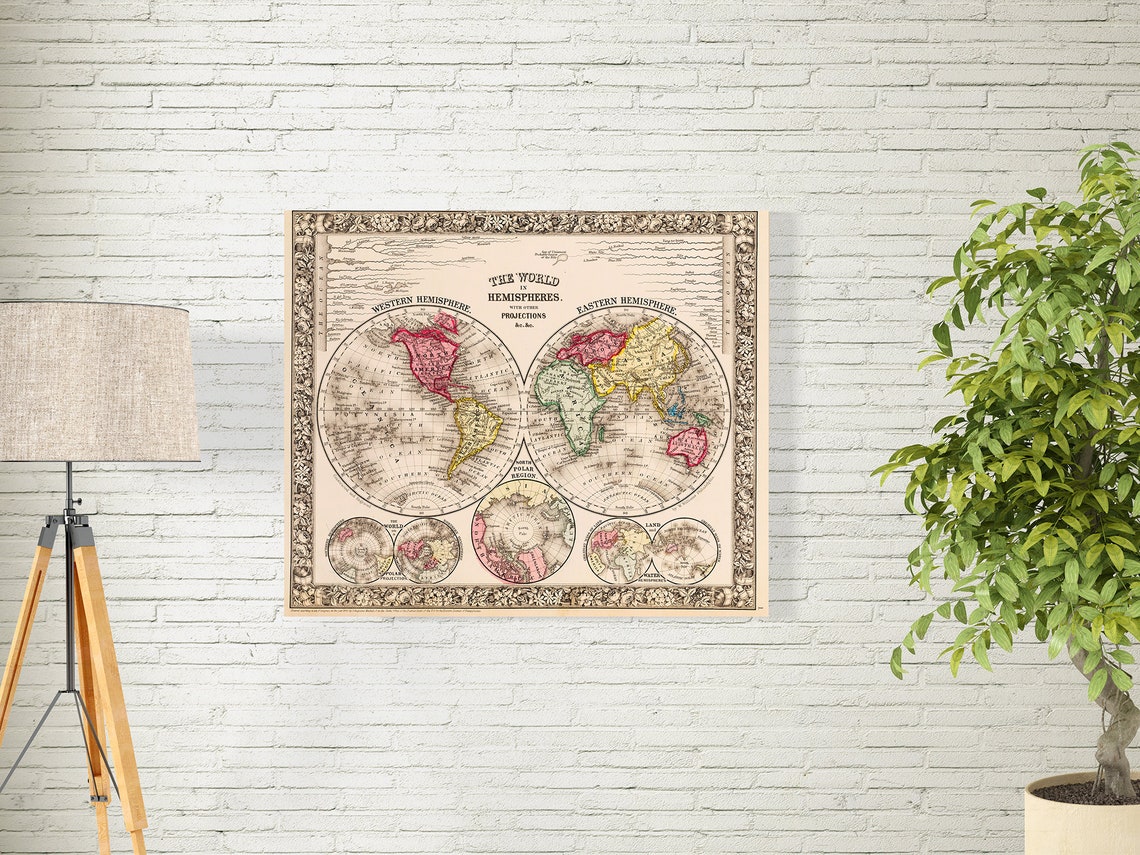 Printable Vintage Map, Anticue Wall Art,old Map,antique Maps,wall Art ...