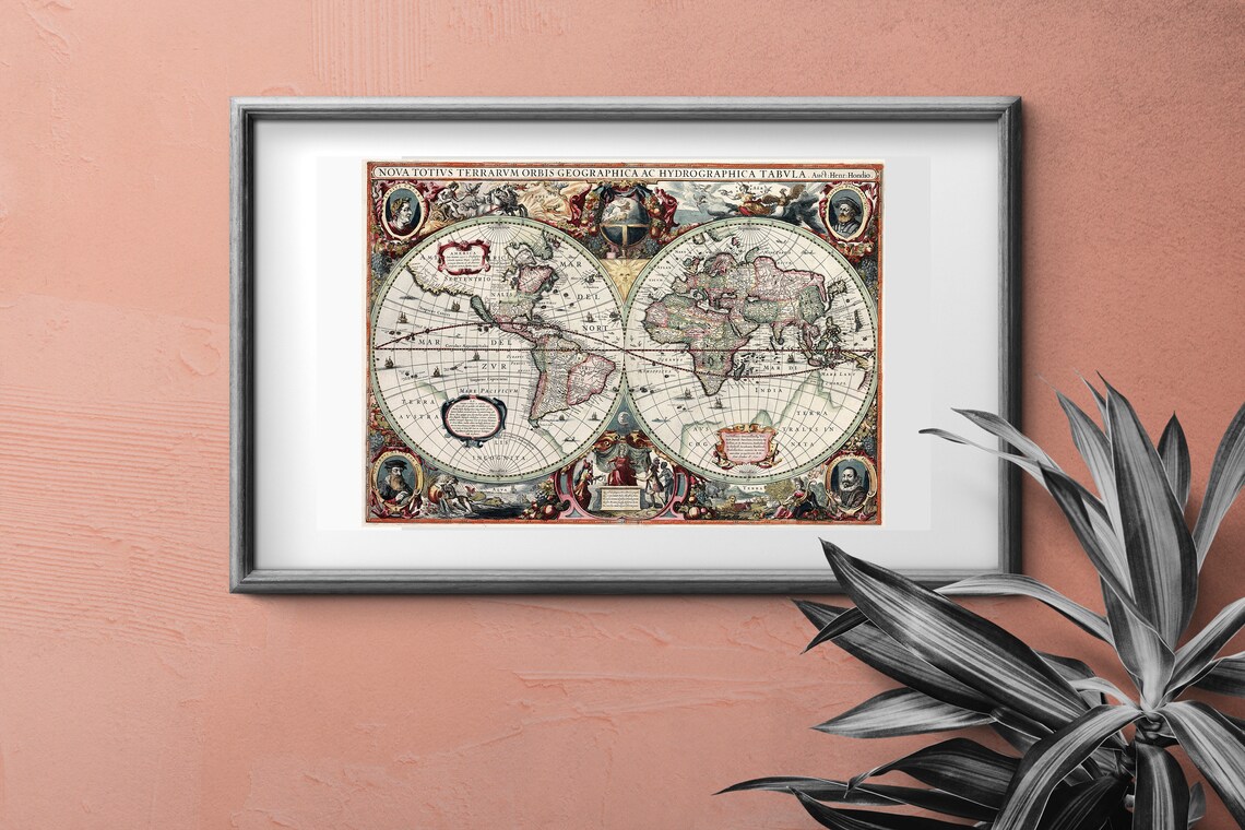 Printable Vintage Map, Anticue Wall Art,old Map,antique Maps,wall Art ...