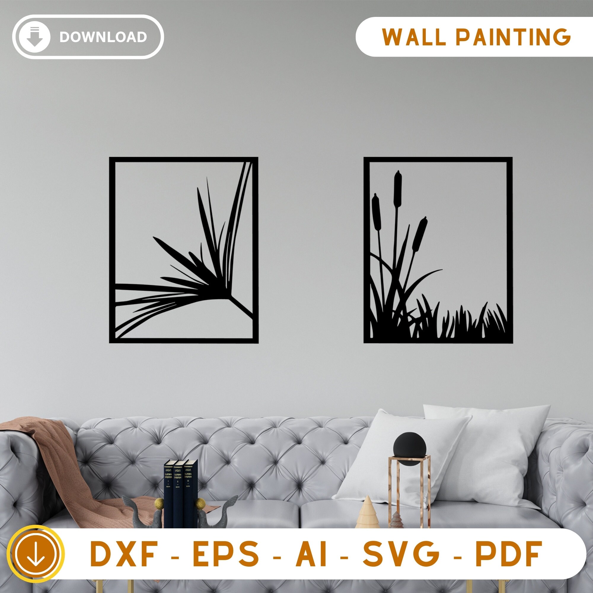 Laser Cut Wall Painting, Svg,dxf, Eps, Ai and Pdf Files, Plasma Cut ...