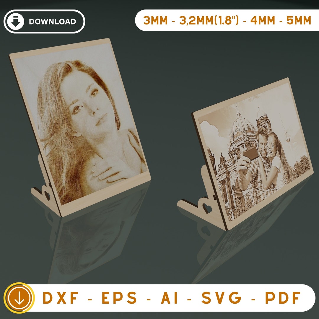 Wooden Photo Frame, Laser Cut Photo Frames Set, Picture Frame Laser Cut ...