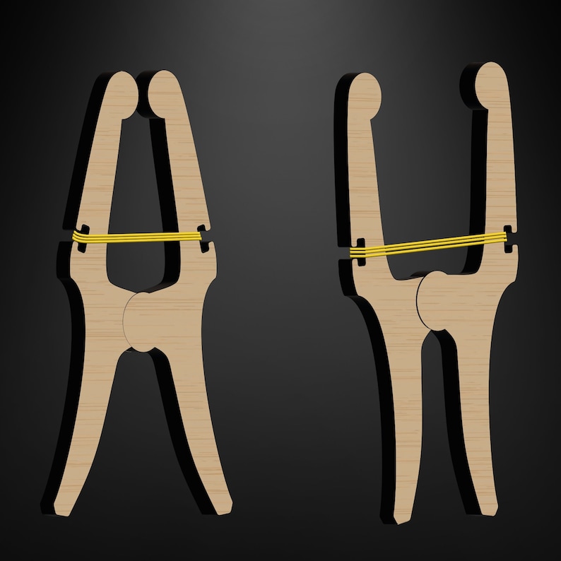 Laser Cut Clamping Clamp, Spring Clamps, Small-medium-large , SVG Laser ...