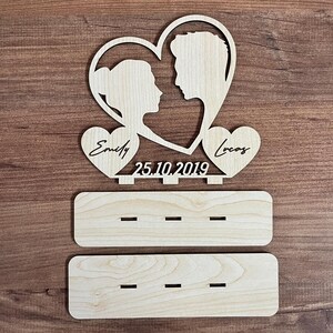 Personalized Couple Gift, Custom Wooden Stand, Valentines Day Gifts ...