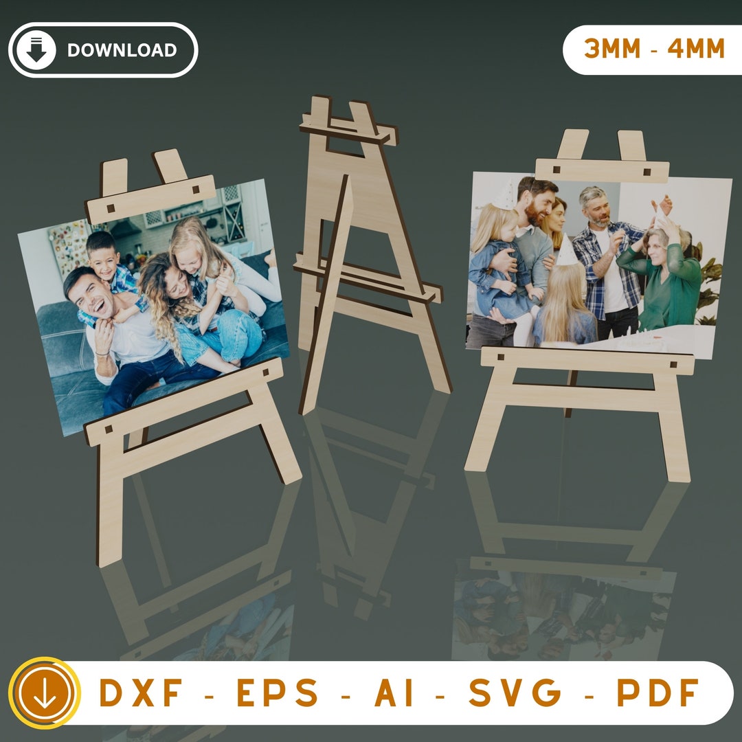 Wooden Easel Photo Stand, Laser Cut File, Lasercut Stand, Tabletop ...
