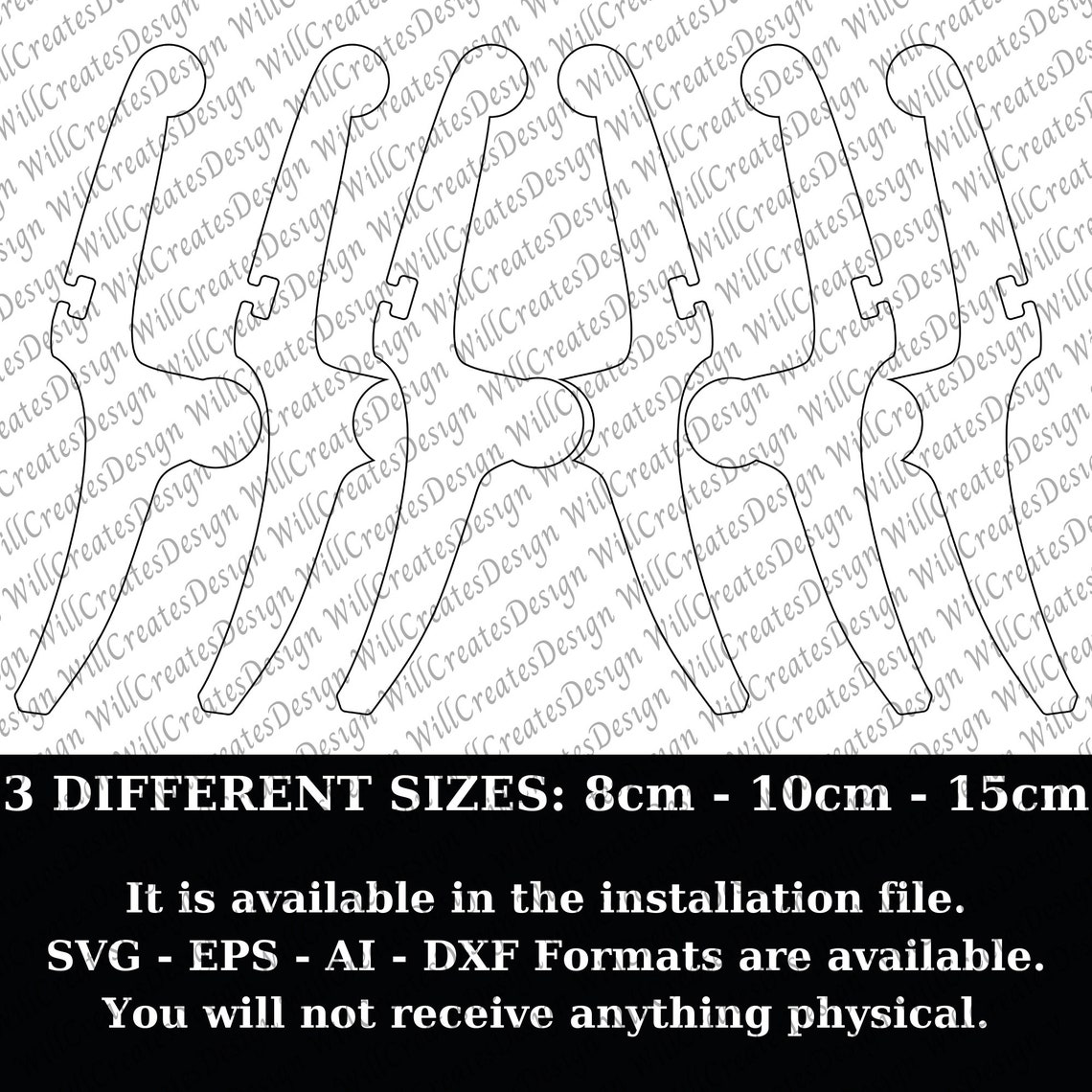 Laser Cut Clamping Clamp, Spring Clamps, Small-medium-large , SVG Laser ...