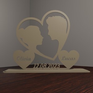 Personalized Couple Gift, Custom Wooden Stand, Valentines Day Gifts ...
