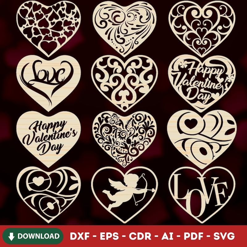 San Valentin Laser File - Etsy