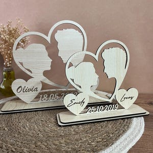 Personalized Couple Gift, Custom Wooden Stand, Valentines Day Gifts ...