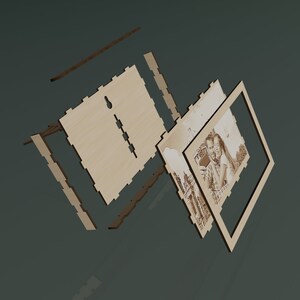 Wooden Photo Frame, Laser Cut Photo Frames Set, Picture Frame Laser Cut ...
