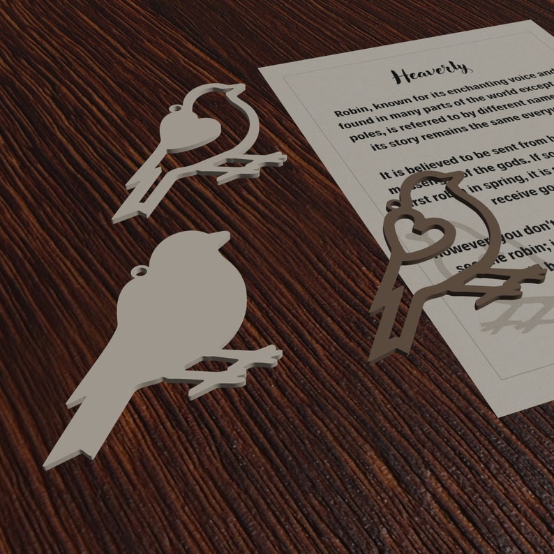 Robin Ornament Gift Laser Cut, Laser Cut Files, Robin Ornament, in ...