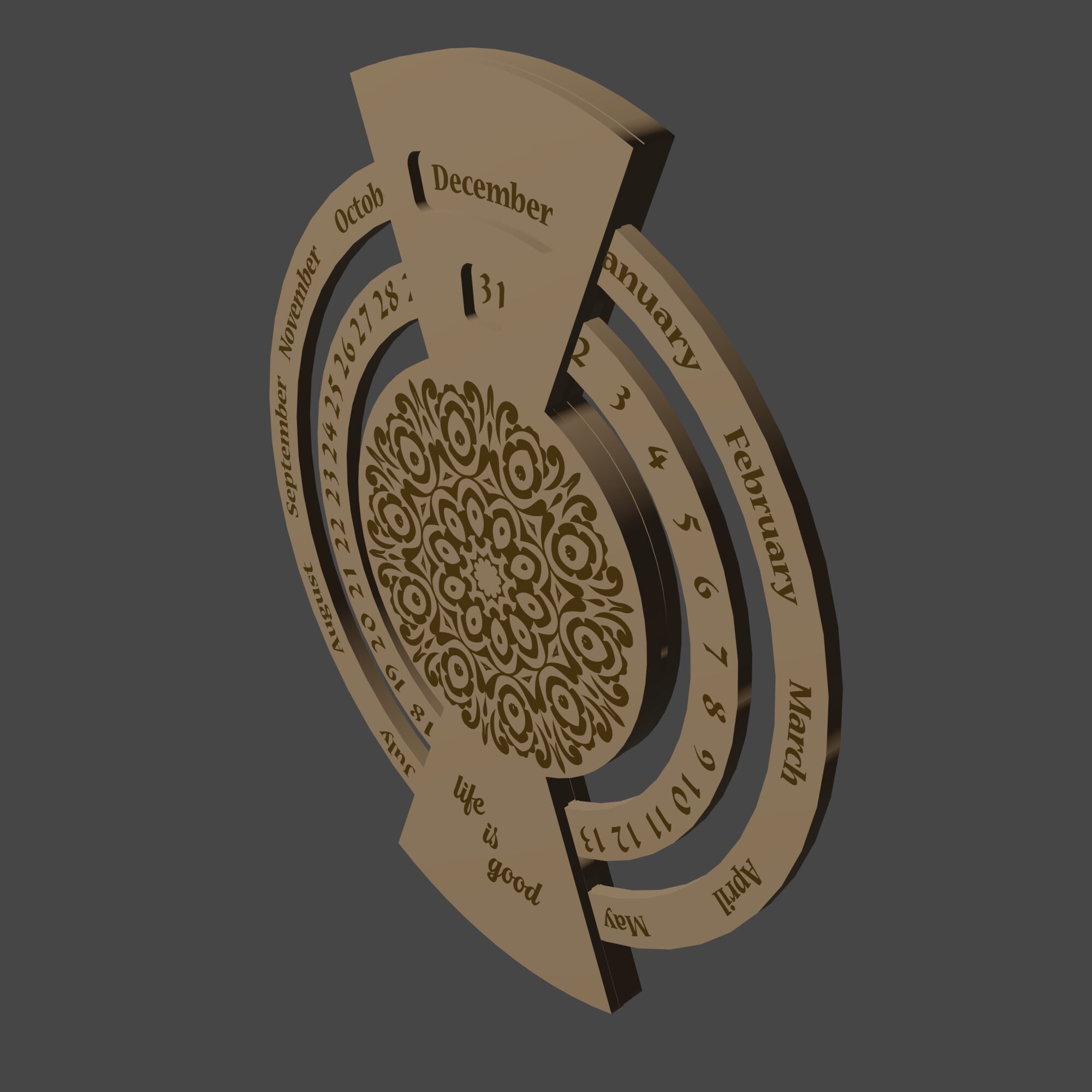 Calendar Laser Cut File, Perpetual Calendar Vector, Vector Files for ...