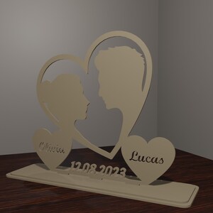 Personalized Couple Gift, Custom Wooden Stand, Valentines Day Gifts ...
