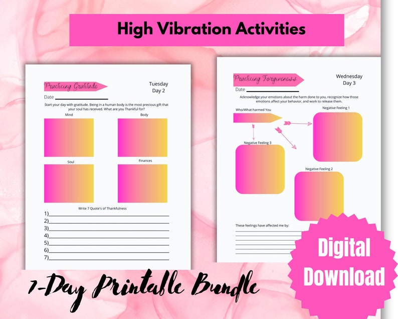 High Vibrational 7-day Activities - Etsy