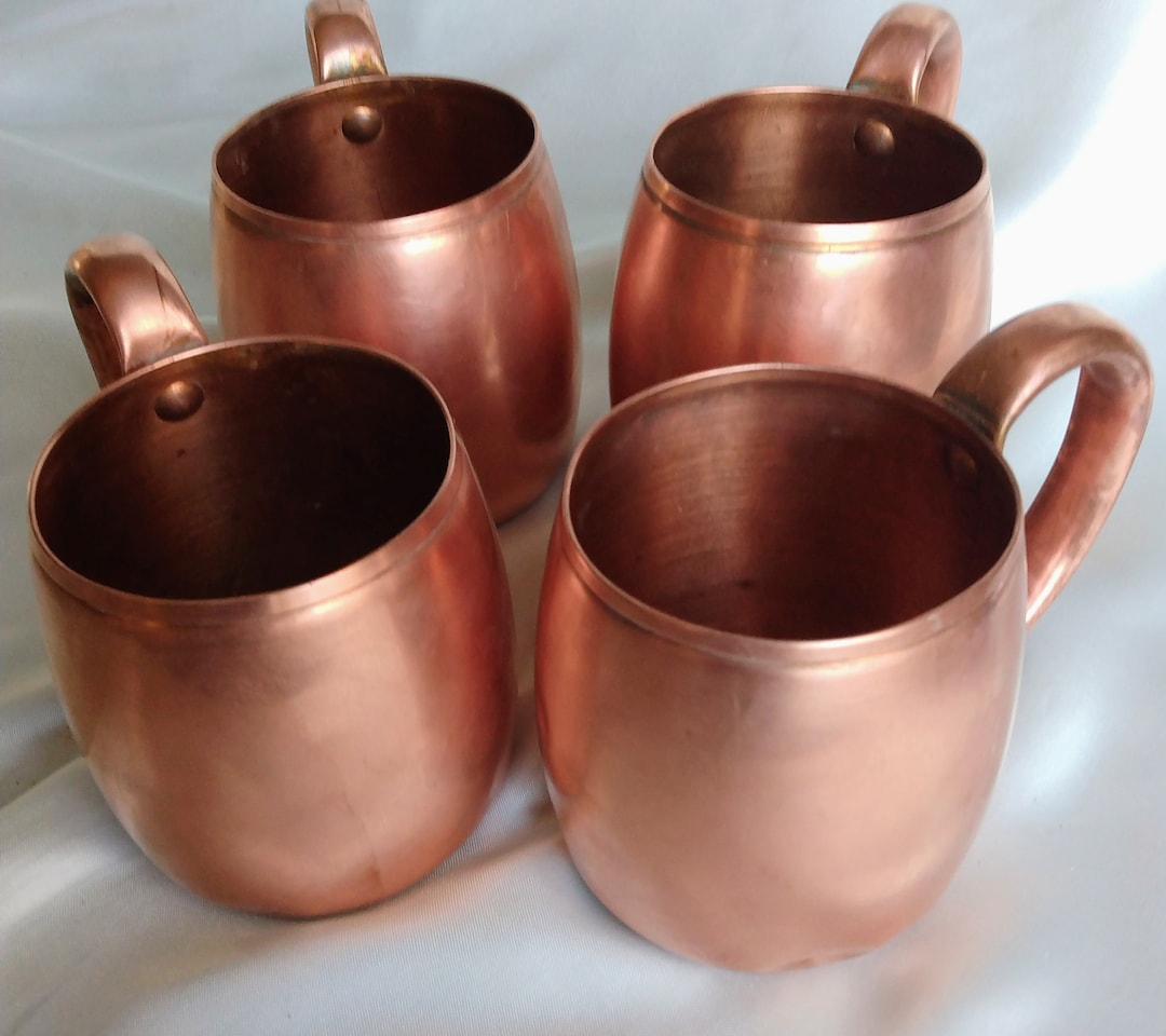 Mid-century Set of 4 West Bend Solid Copper Mug/steins - Etsy