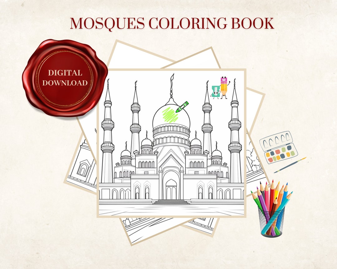 Islamic Coloring Pages, Eid Activity Book, Ramadan Activity Book ...