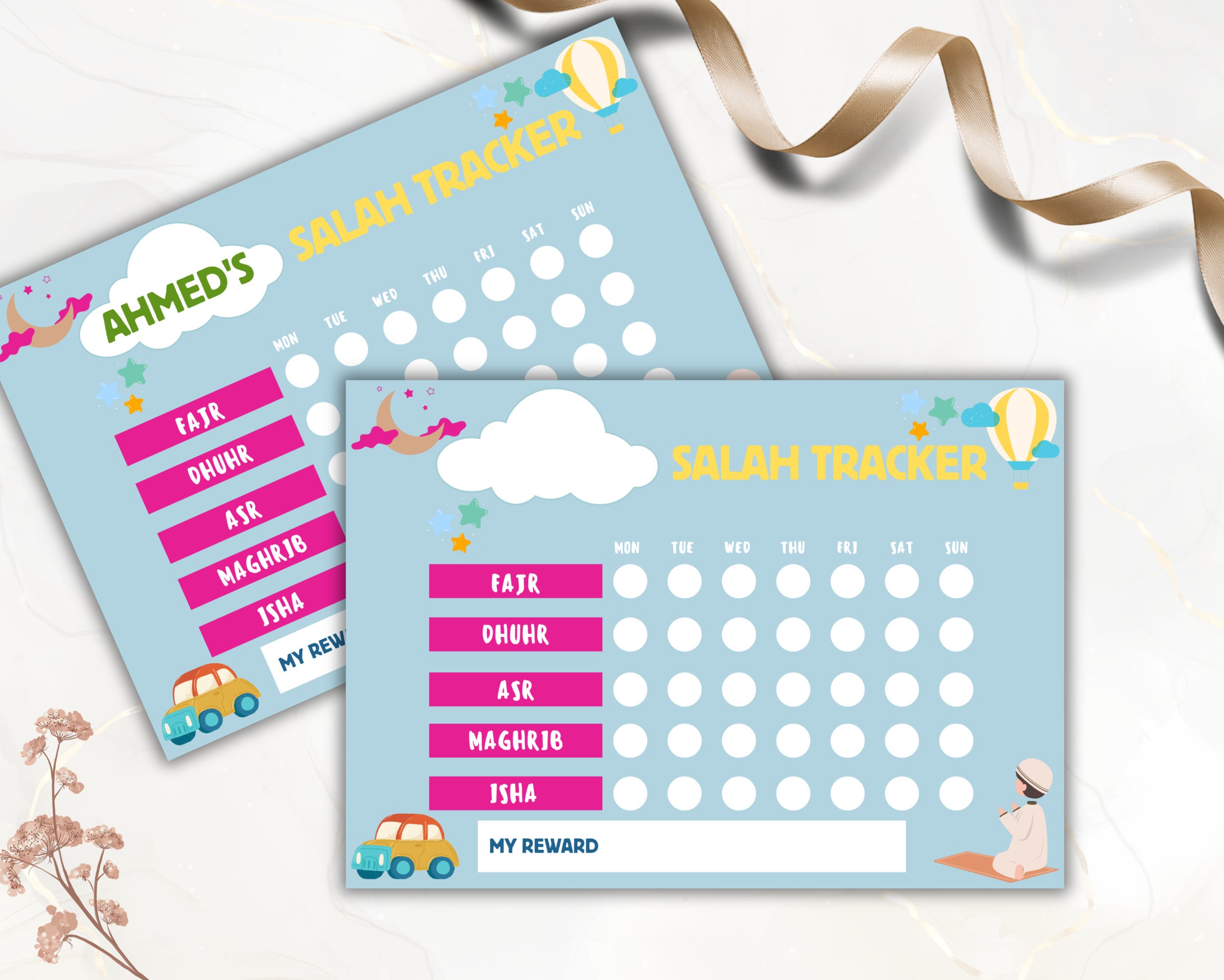Prayer Tracker for Kids | Salah Tracker | Prayer for Kids | Prayer ...
