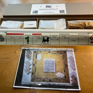 1933 Hand Drawn tie-box Monopoly Set - Etsy