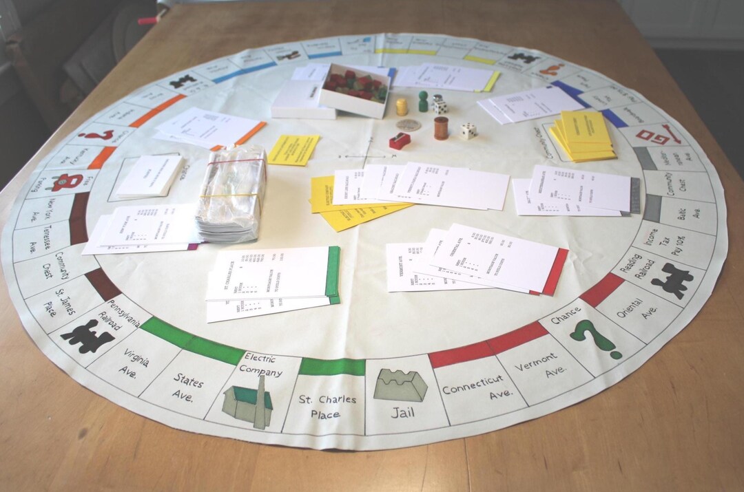 Round Board Monopoly Replica Set, Chas. Darrow Inspired - Etsy