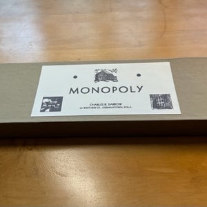 1933 Hand Drawn tie-box Monopoly Set - Etsy
