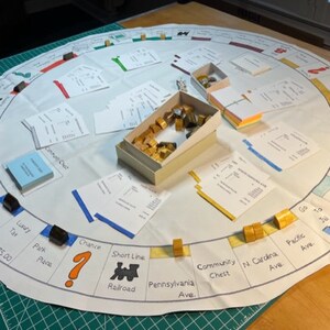 Darrow Inspired Round Board Monopoly Game replica W/ Wooden Game Box - Etsy