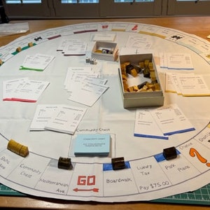 Darrow Inspired Round Board Monopoly Game replica W/ Wooden Game Box - Etsy