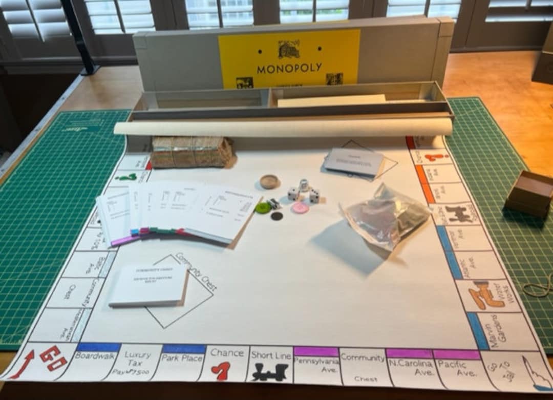 Charles Darrow Inspired 1933 "tie Box" Monopoly Game Set (w/ Artist ...