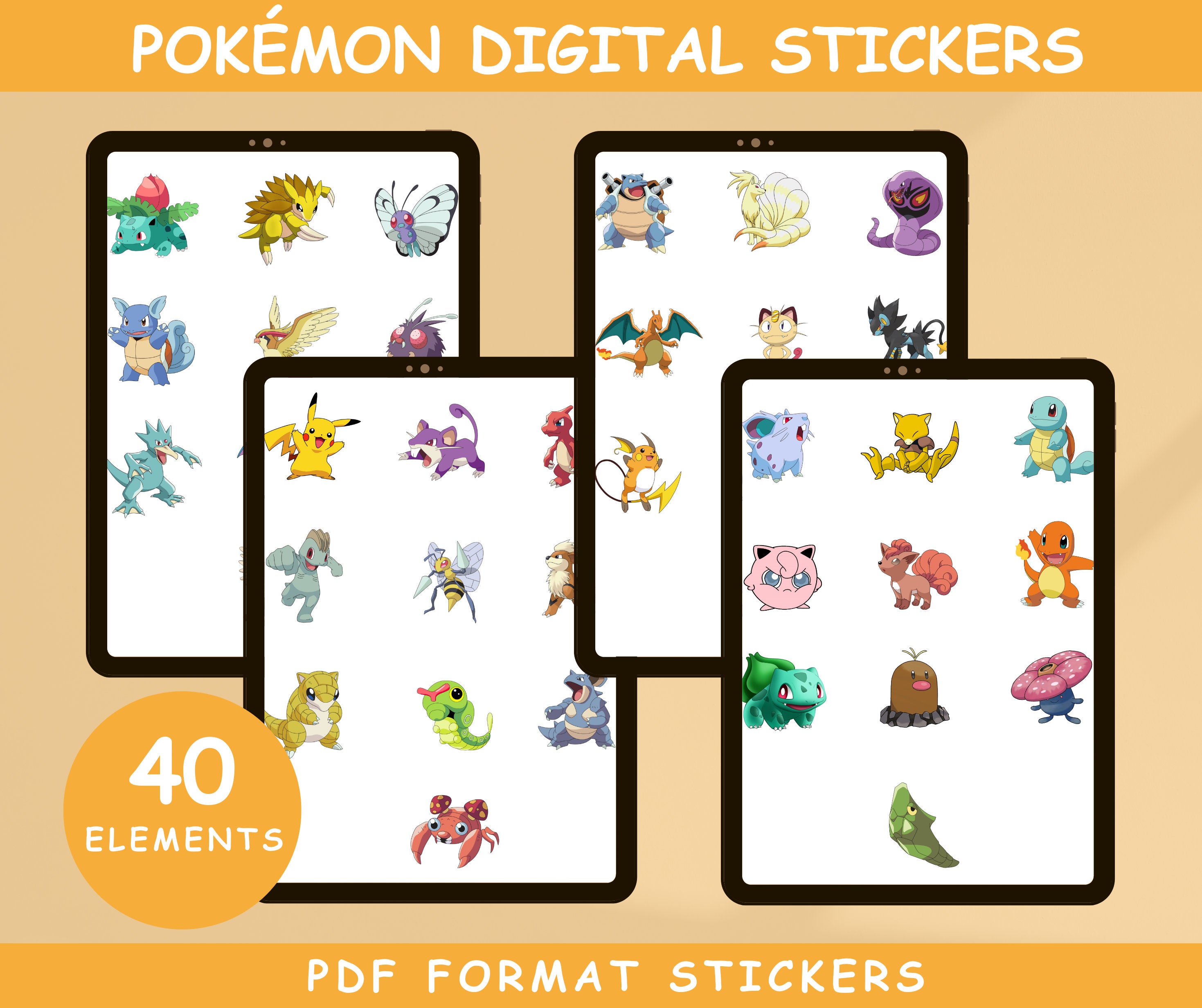 Printable Pokemon Stickers for Teachers: Engaging Classroom - Etsy