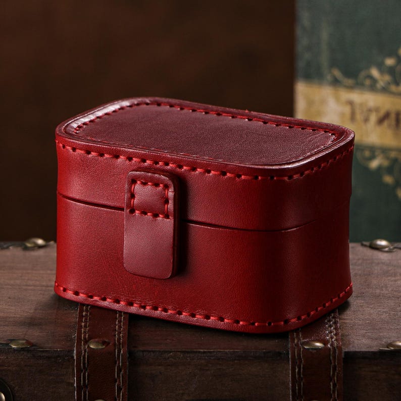 Custom Genuine Leather Jewelry Box, Handmade Wedding Jewelry Box ...