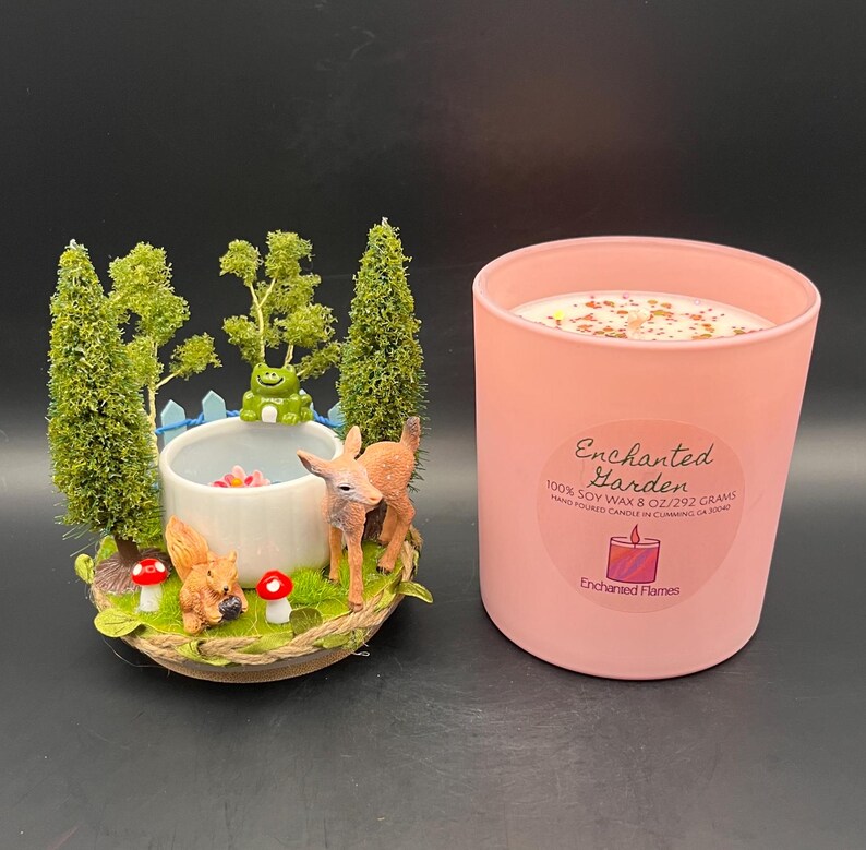Woodland Theme Candle Deer and Frog Nursery Decor Candle Mini Enchanted Forest Table Centerpiece ...