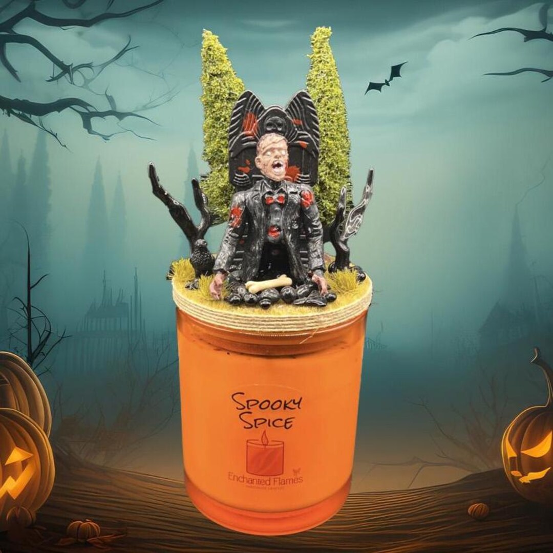 Halloween Zombie Candle Gothic Home Decor Unique Horror Fan Gift ...