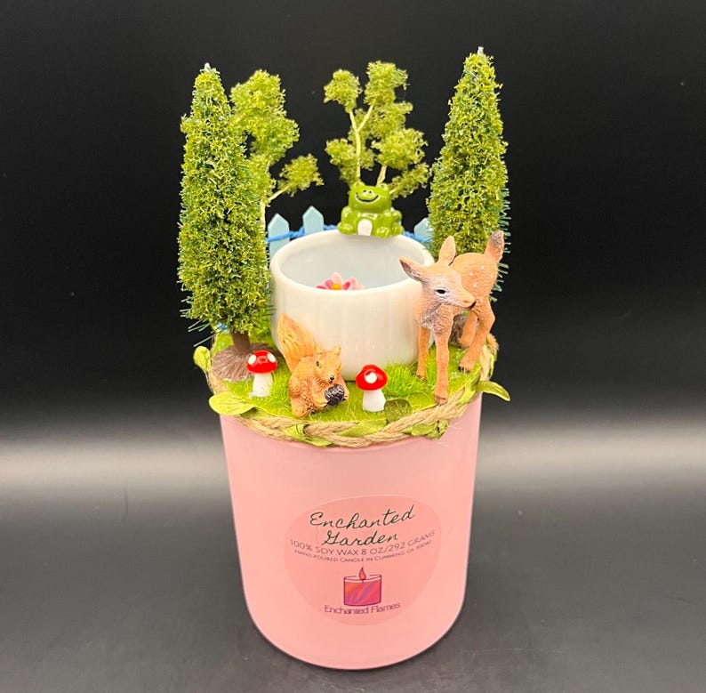 Woodland Theme Candle Deer and Frog Nursery Decor Candle Mini Enchanted Forest Table Centerpiece ...