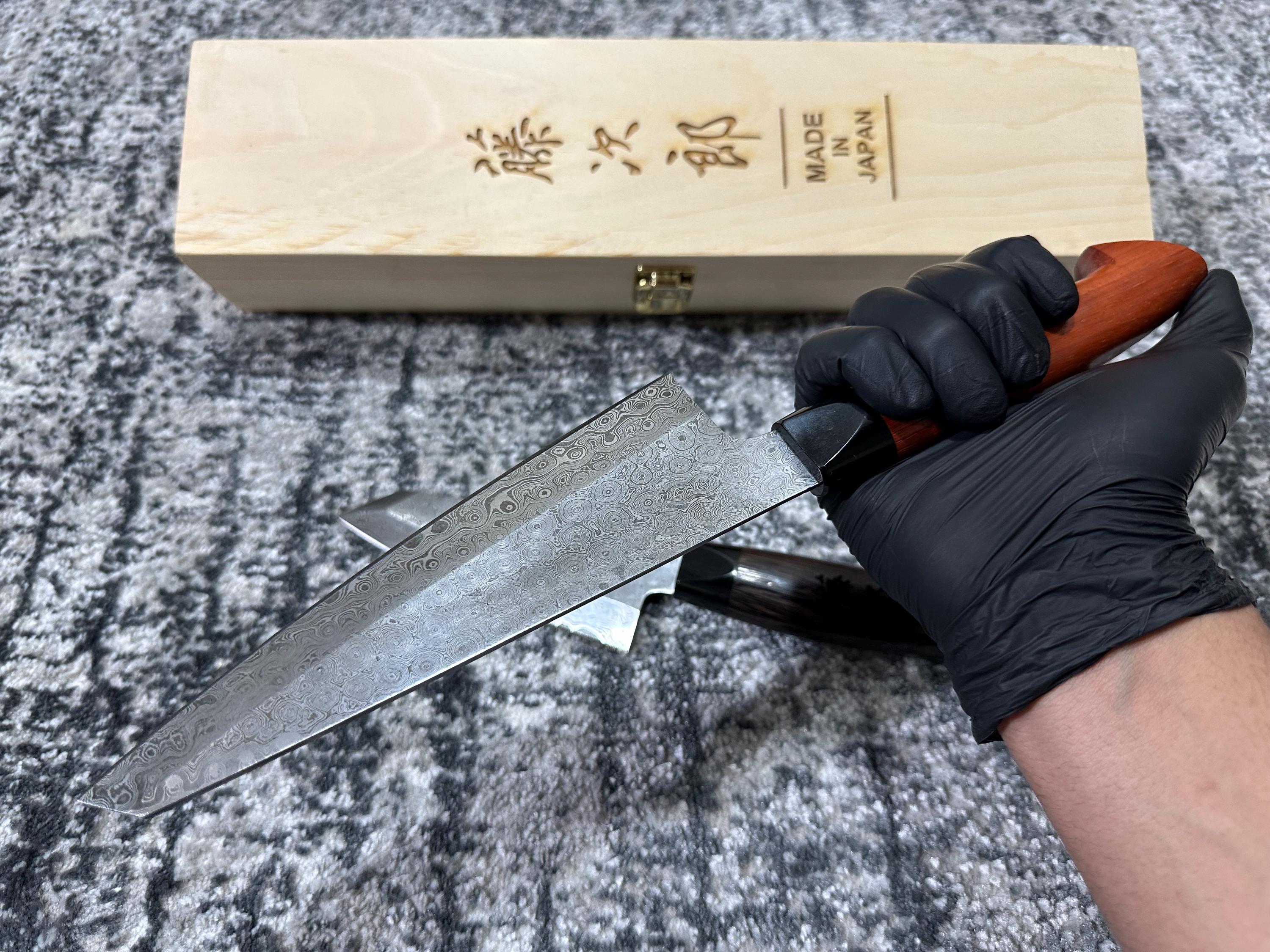 Japanese Handmade Kiritsuke & Bunka Chef Set W/ Walnut, Red Wood and ...