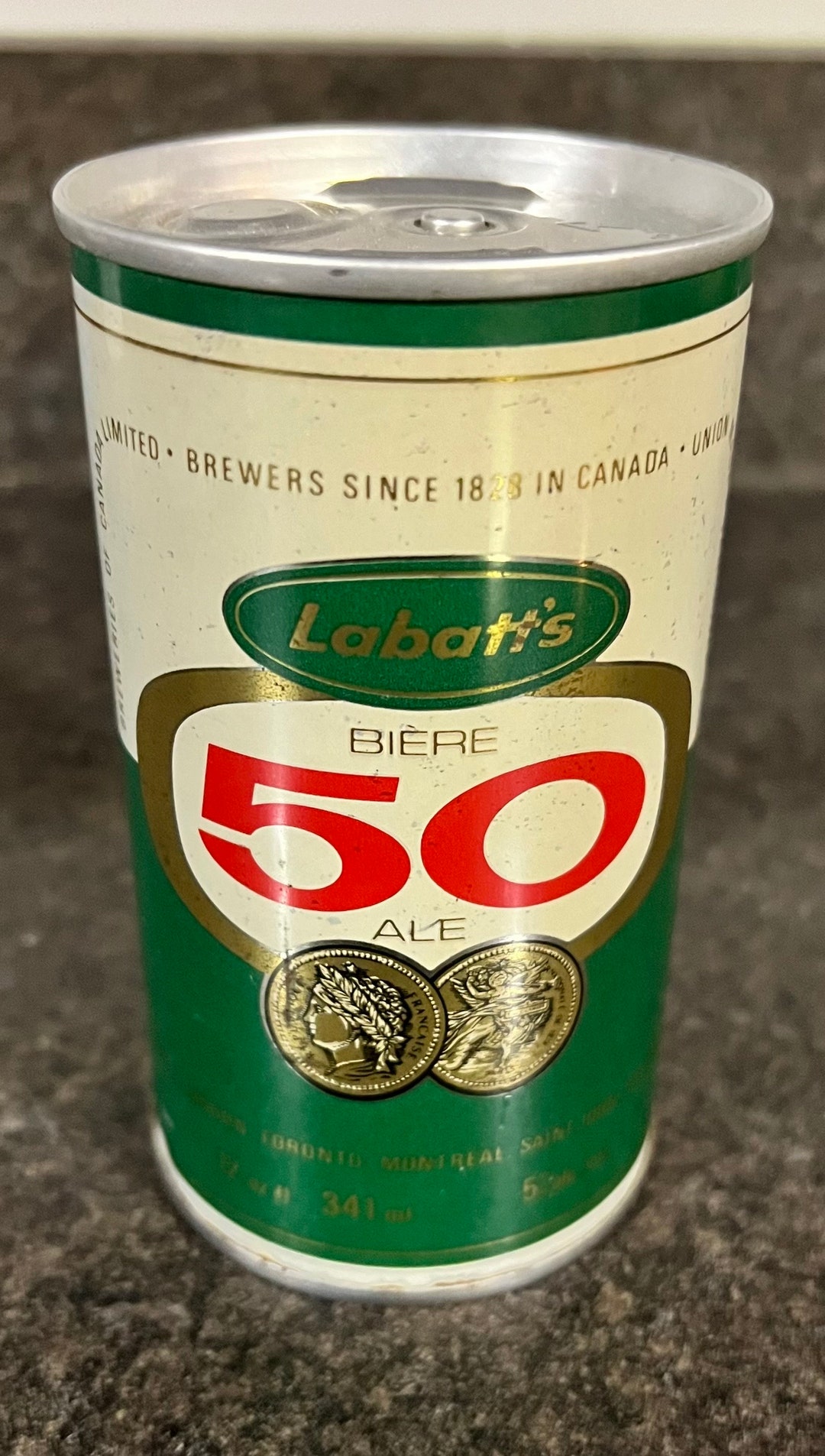 Alte Vintage Labatt's 50 Ale Gerade Stahl Pull Tab Bierdose Toronto ...