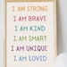 Digital Nursery Wall Art Print Inspirational Quote for Kids Strong ...