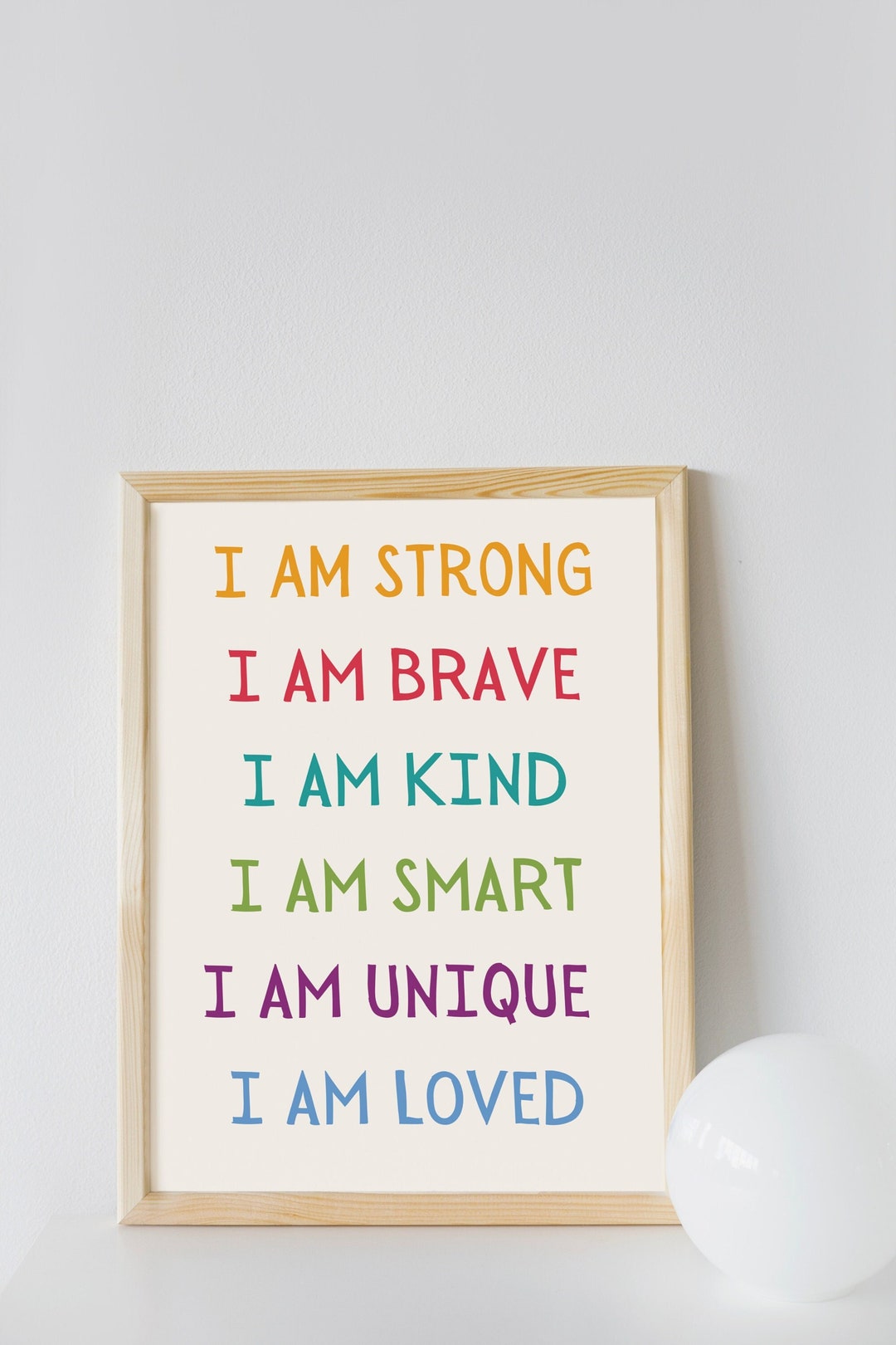 Digital Nursery Wall Art Print Inspirational Quote for Kids Strong ...