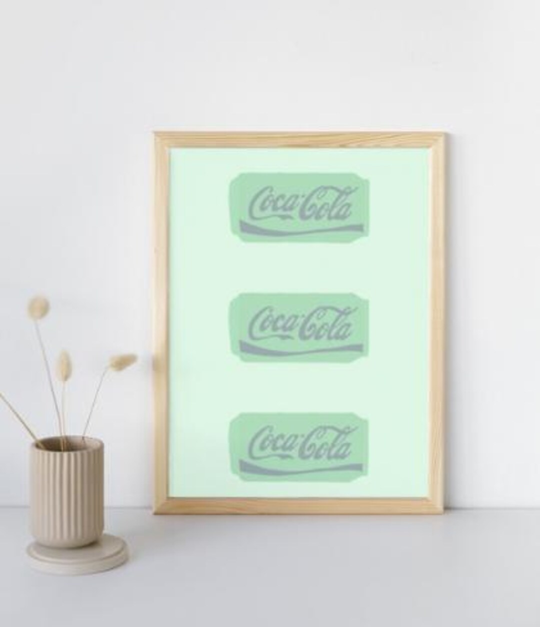 Teal Coca Cola Prints Trendy Wall Art Pink Preppy Kitchen Aesthetic ...