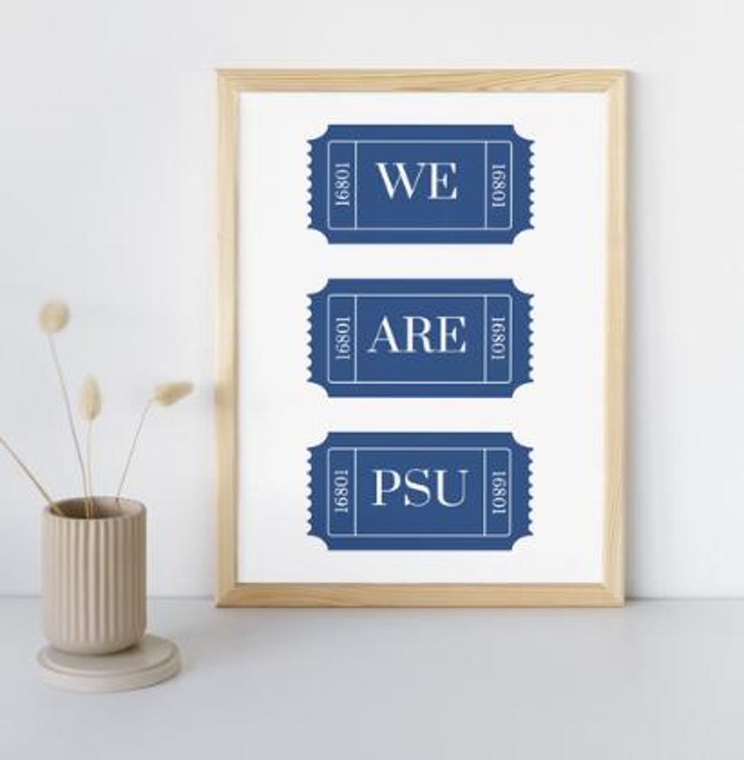 Penn State University Football Ticket College Wall Art Form Decor ...