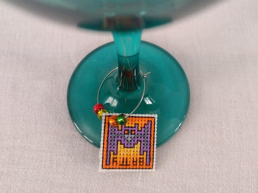 Handmade Batty (purple) Wine Charm - Finished - Etsy