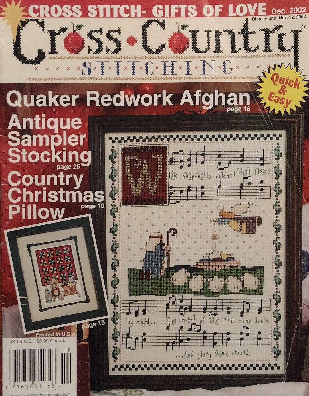 Cross Country Stitching Magazine From Dec 2002 - Etsy